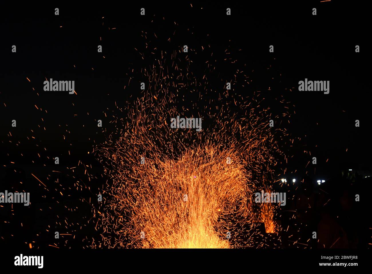 Amazing Sparks in the Dark. Beautiful abstract background on the theme ...