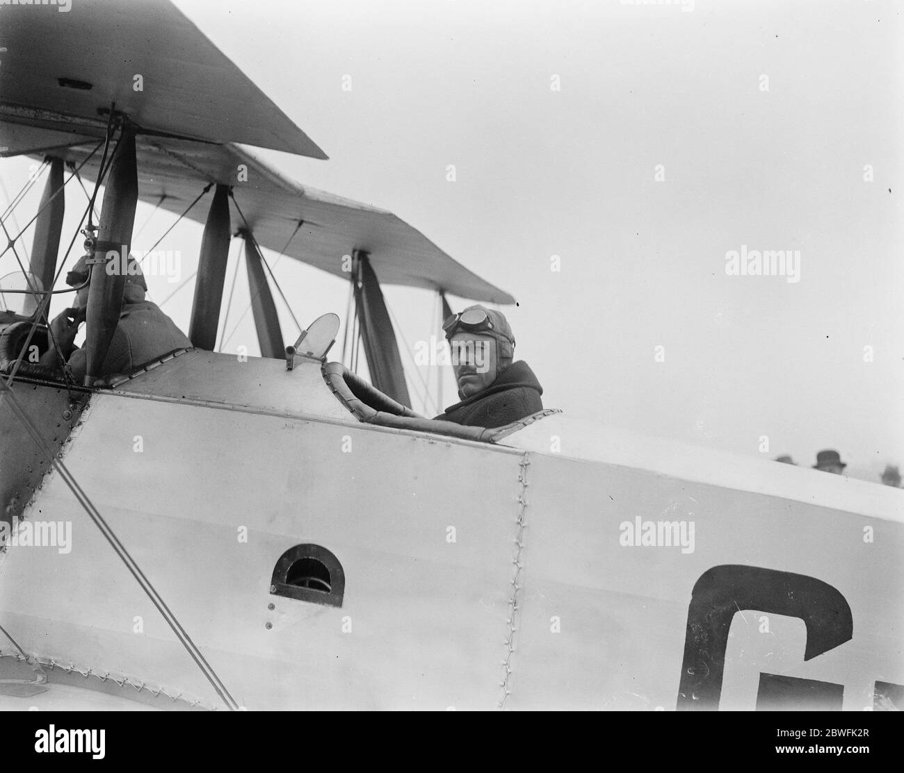 British Air Race Round Britain Pilot F C Broome 8 September 1922 Stock ...