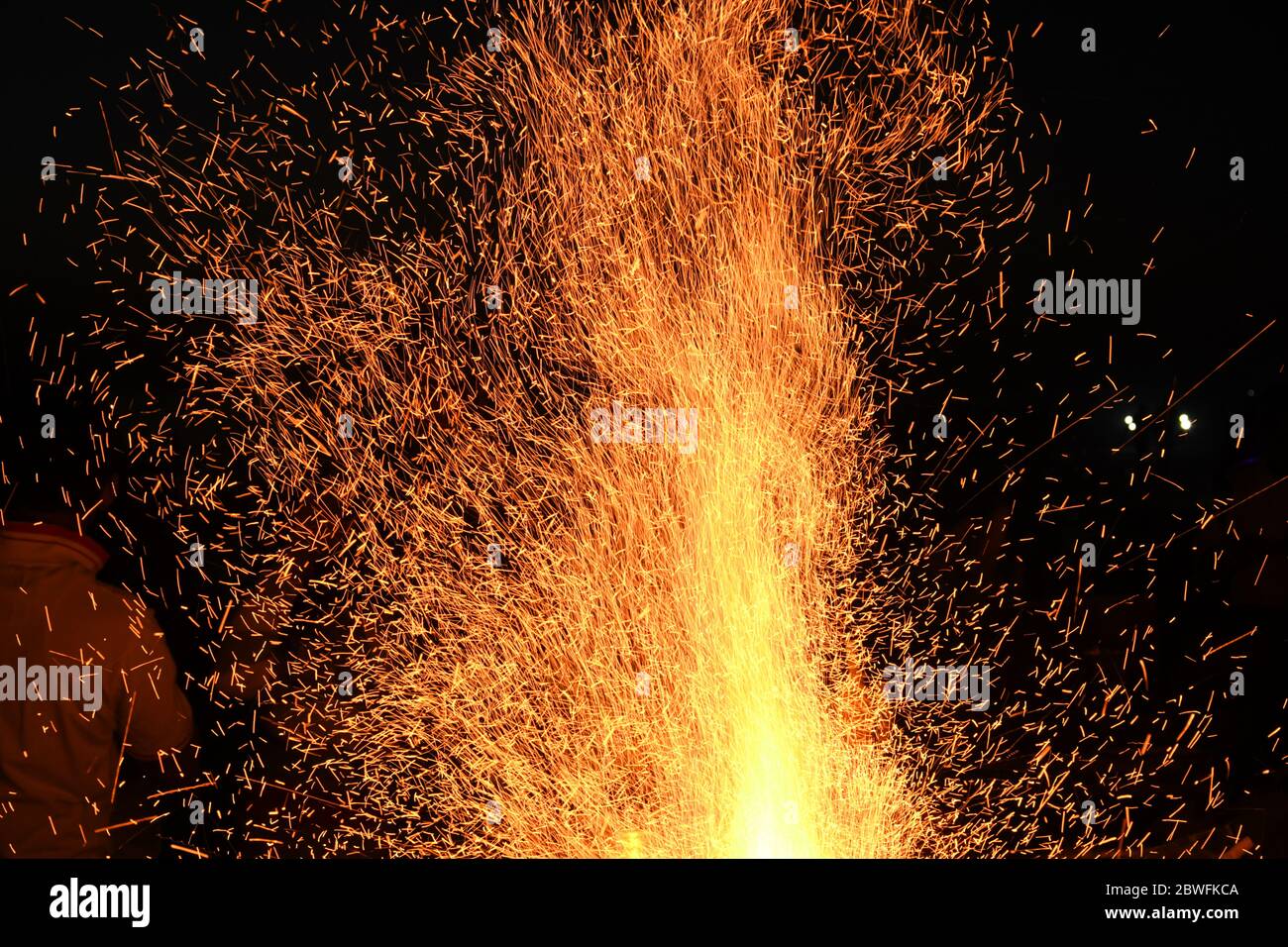 Amazing Sparks in the Dark. Beautiful abstract background on the theme ...