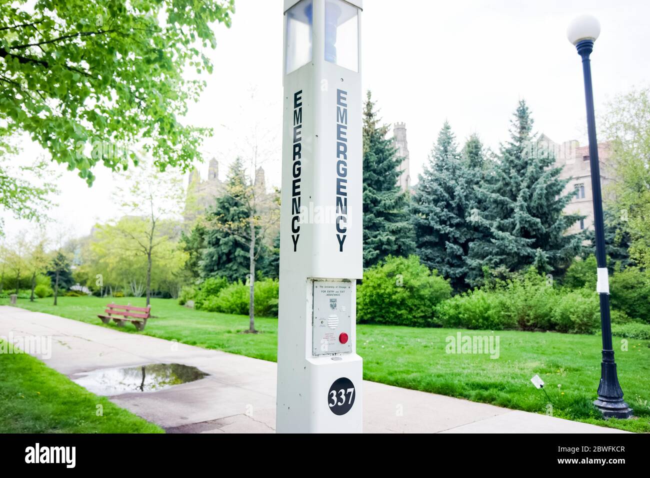 Emergency style call box as seen on college campuses and other ...