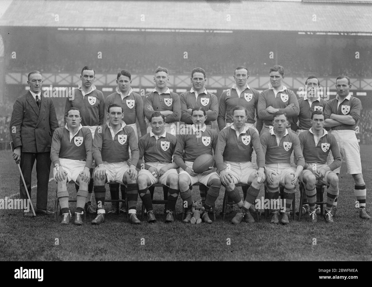 International Rugby at Twickenham Ireland team Left to right standing ...