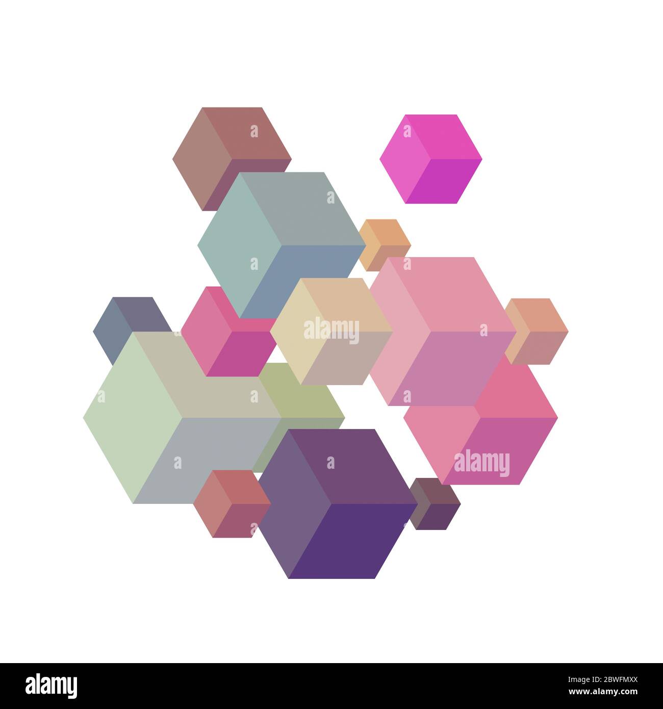 abstract 3d squares Stock Photo - Alamy