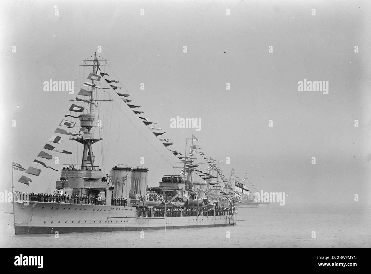 Naval review at Spithead . HMS Caledon . 26 July 1924 Stock Photo - Alamy
