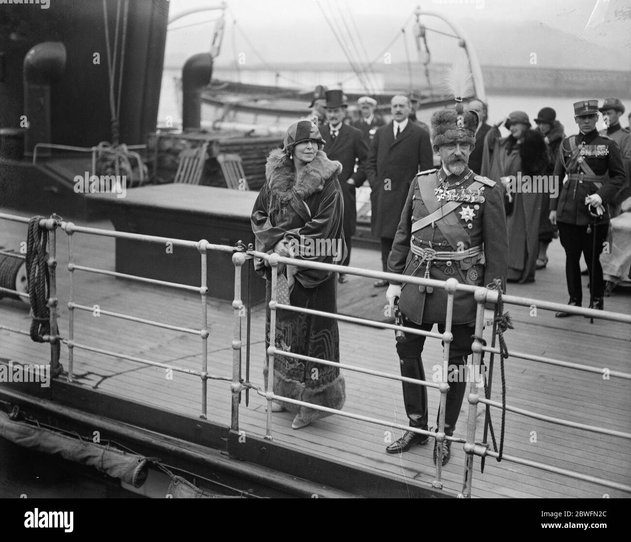 The Rumanian Royal visit . The King and Queen of Rumania photographed ...