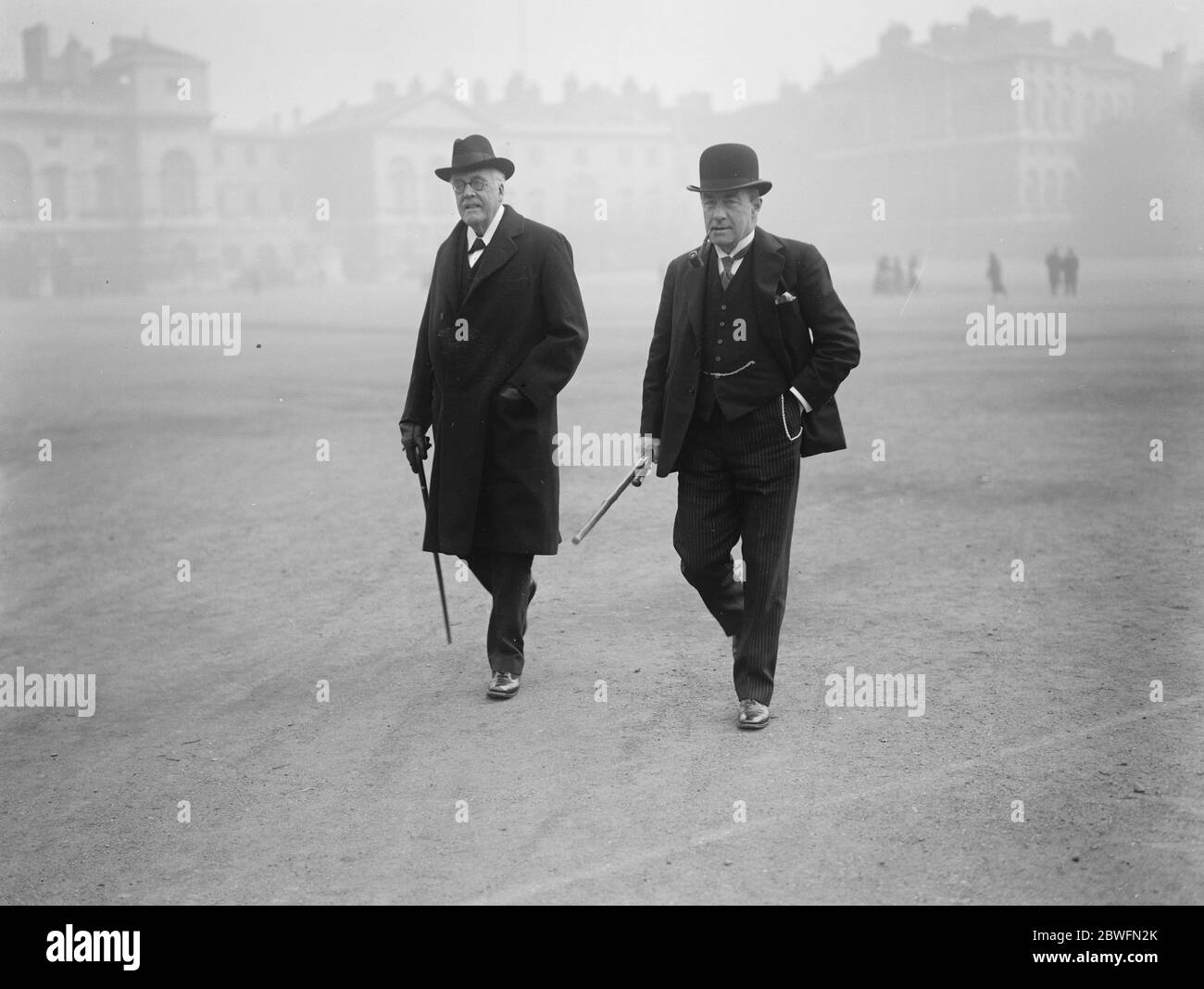 Imperial conference . Prime Minister and Lord Balfour leaving Downing ...