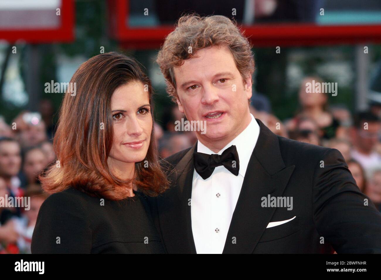 VENICE, ITALY - SEPTEMBER 12: Colin Firth and his wife Livia Giuggioli ...