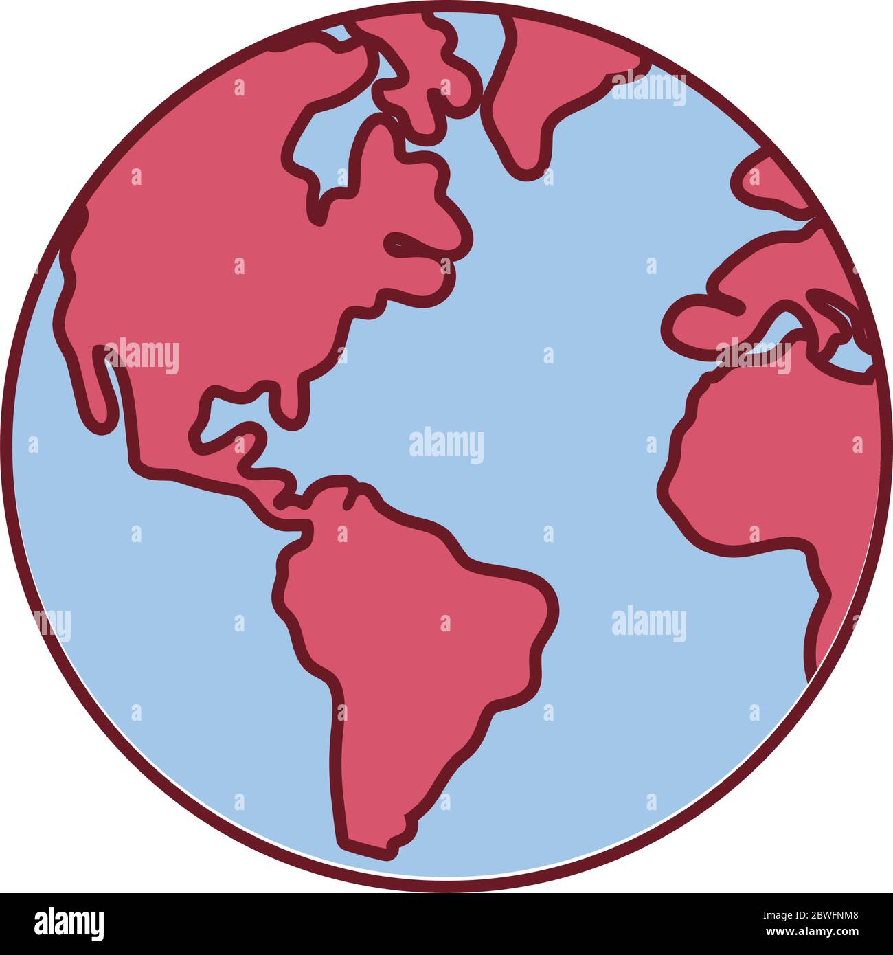 Isolated world map sphere vector design Stock Vector Image & Art - Alamy