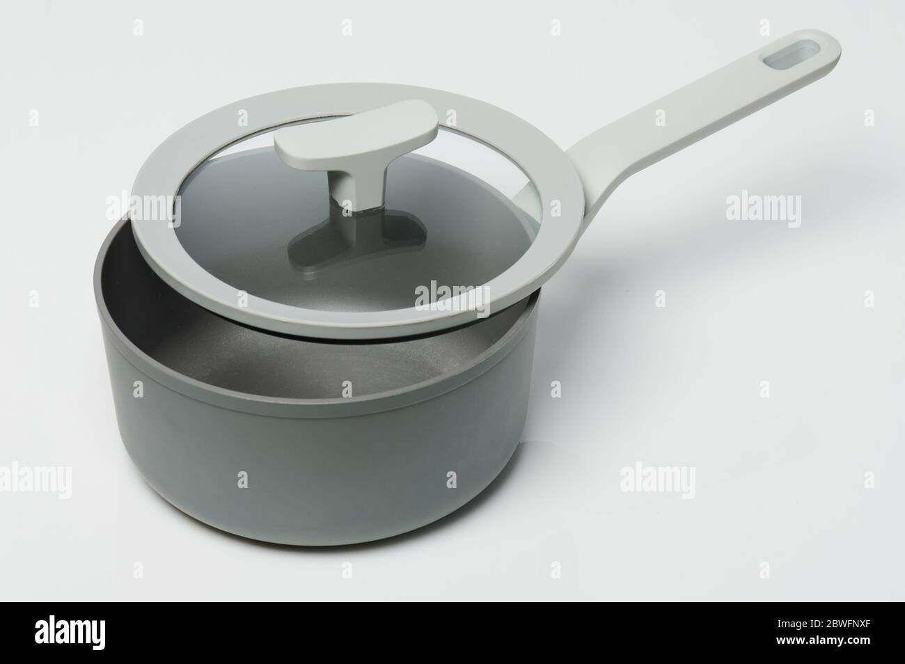 Gray cooking pot side view isolated on white background Stock Photo - Alamy