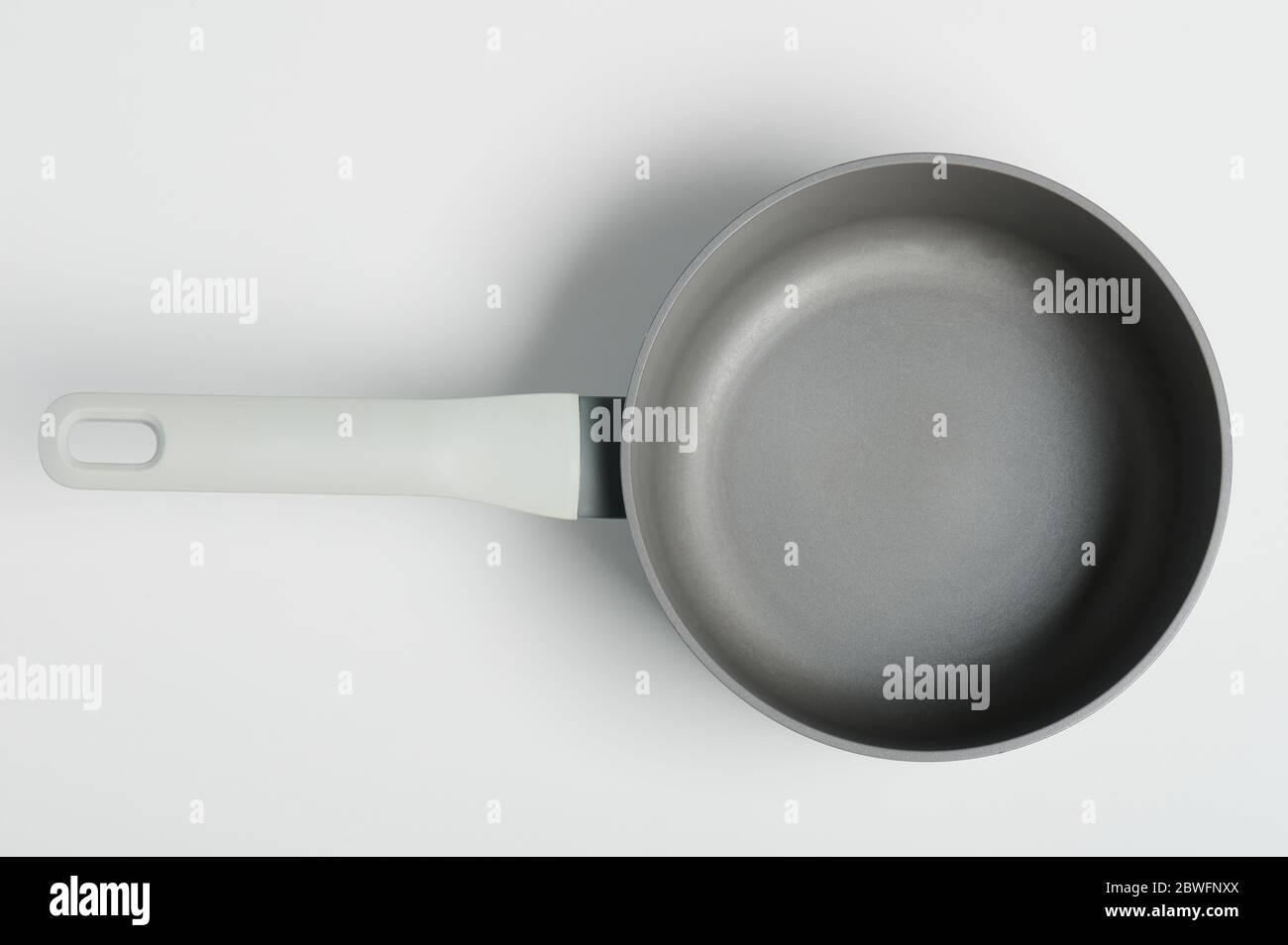 Saucepan grey pot above top view isolated Stock Photo - Alamy