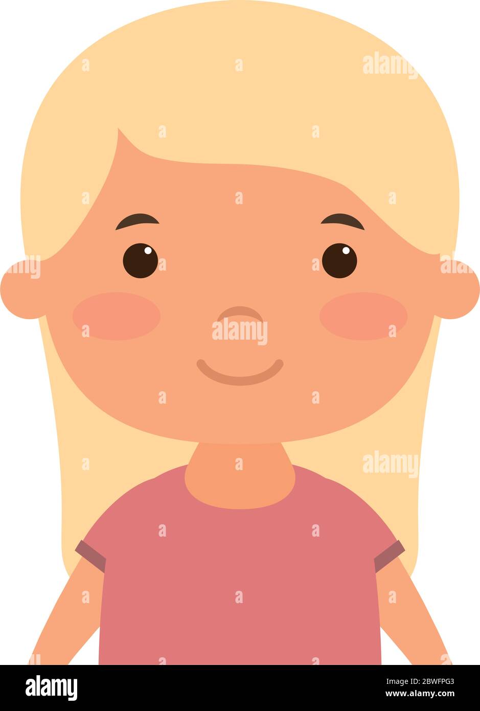 Isolated girl cartoon vector design Stock Vector Image & Art - Alamy