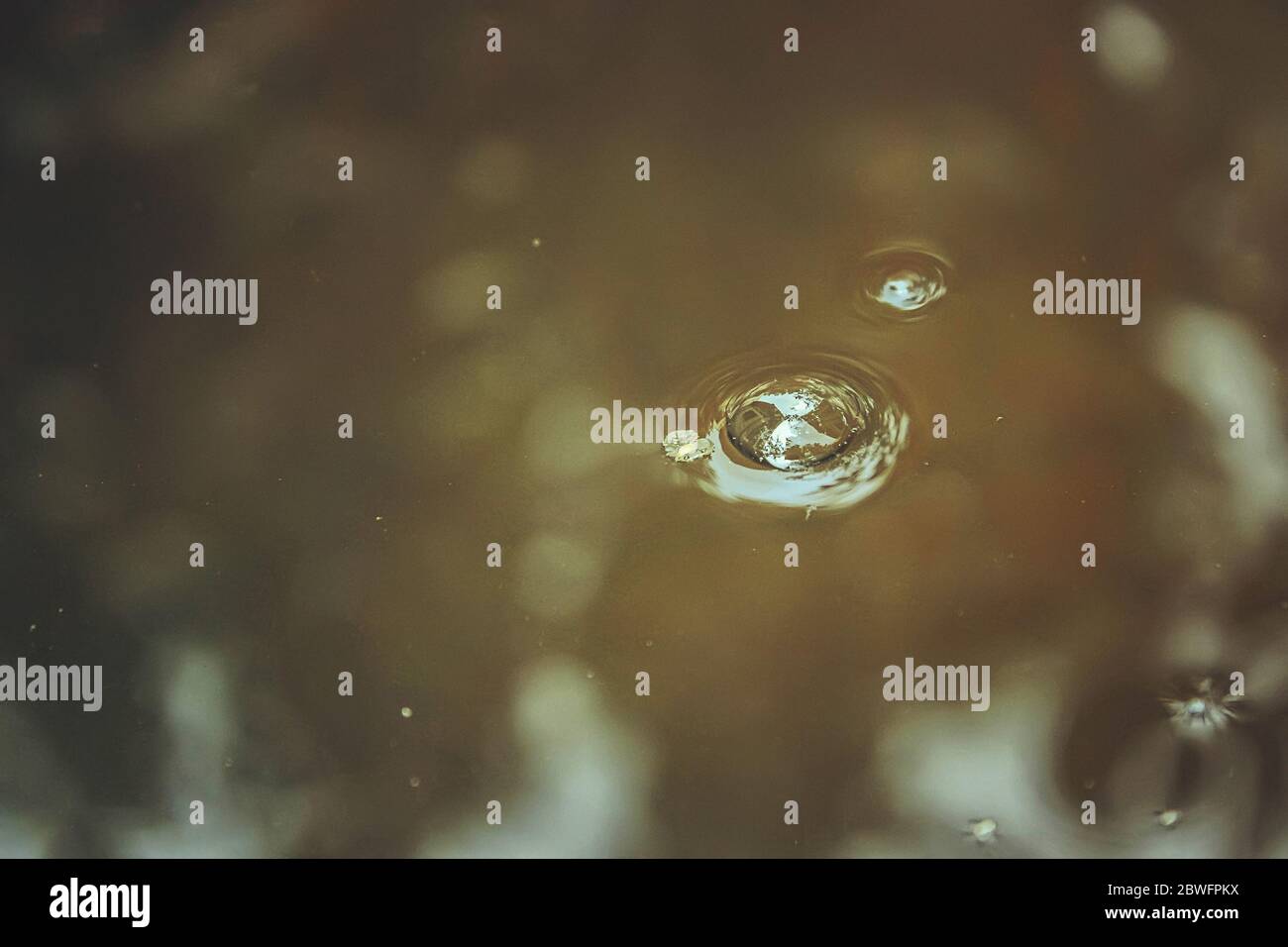 Rain falling into muddy puddle hi-res stock photography and images - Alamy