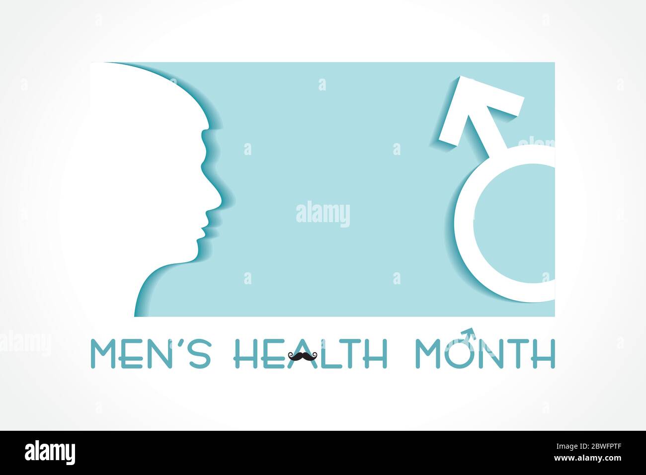 Vector illustration for men's health awareness month which is observed ...