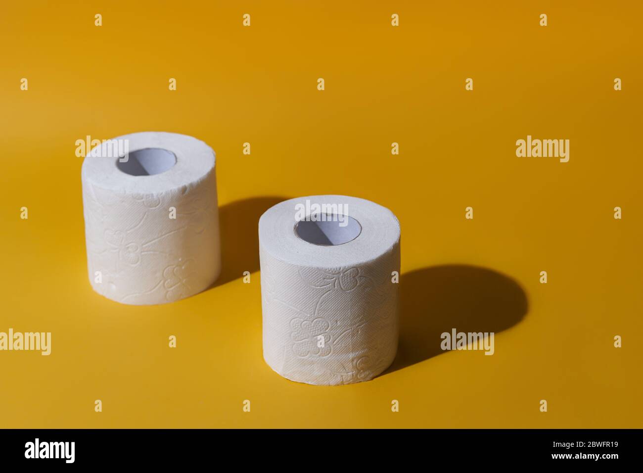 Creative still life with rolls of toilet paper, hot commodity during ...