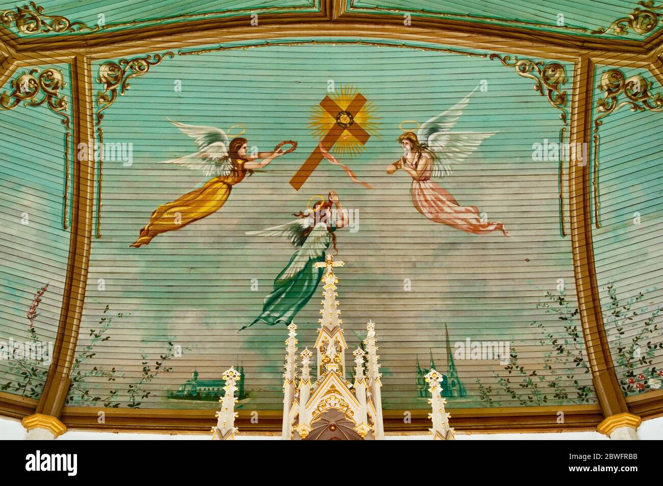 Painting by Gottfried Flurry at vault behind main altar of St Mary's ...