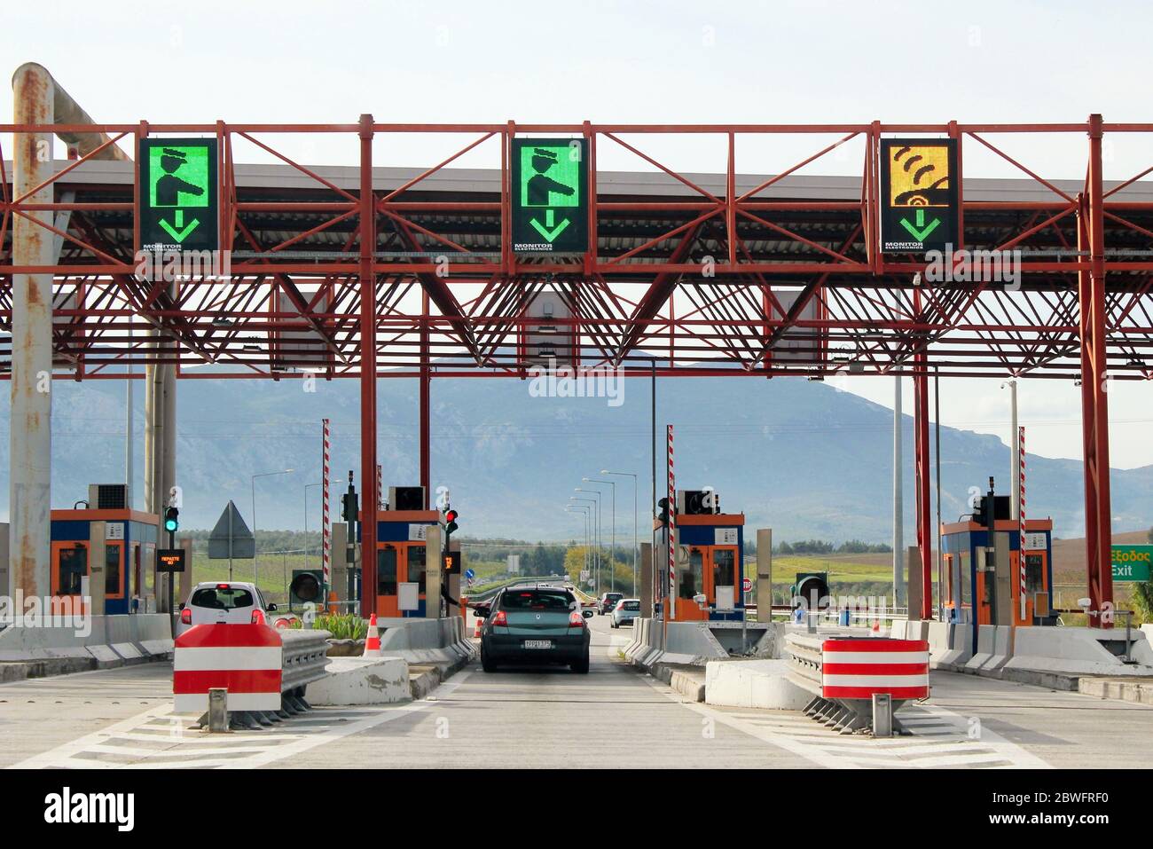 Highway tolls in Peloponnese, Greece, November 16 2019 Stock Photo - Alamy