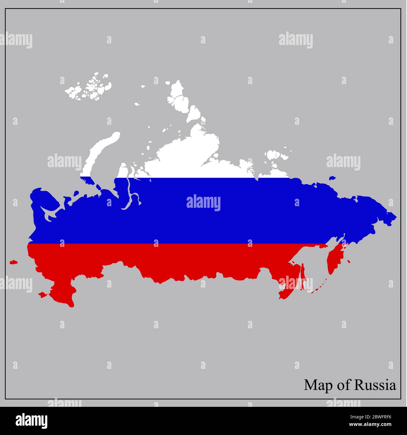 Bright Map of Russia. Map of Russia graphic illustration Stock Photo ...
