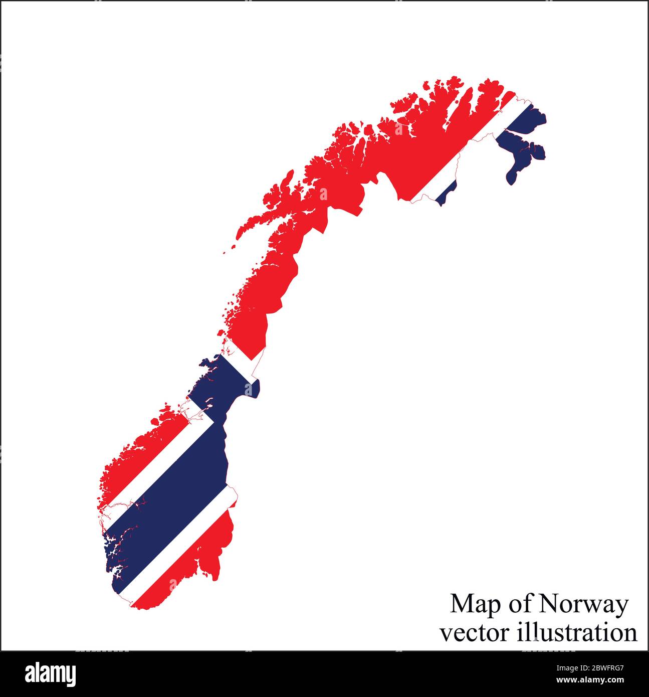 Map of Norway with flag. Norwegian infographic. Vector Stock Vector ...