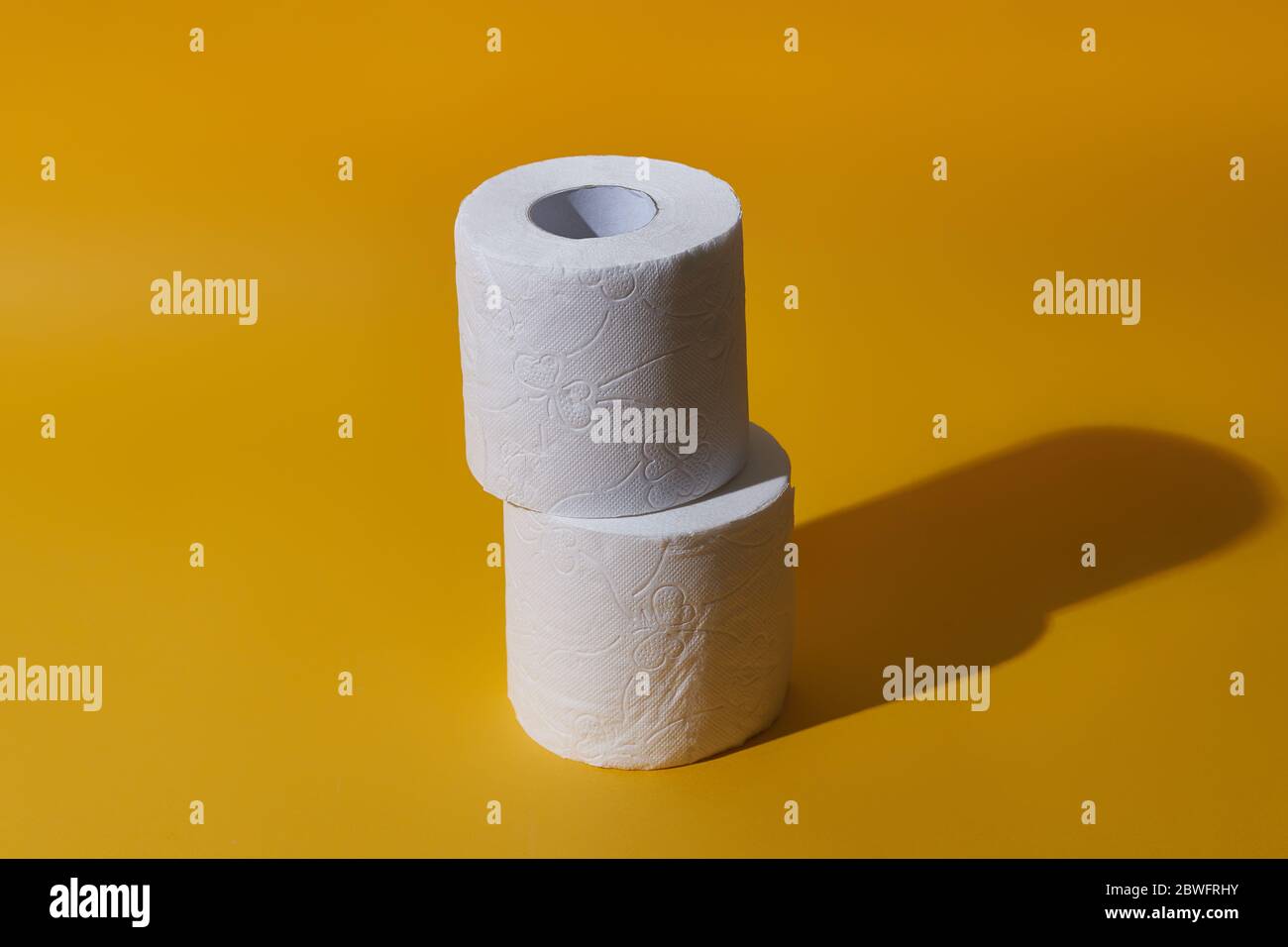 Creative still life with rolls of toilet paper, hot commodity during ...