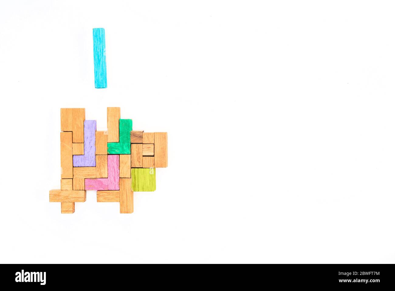 Geometric shapes in top view, creative and logical thinking concept ...