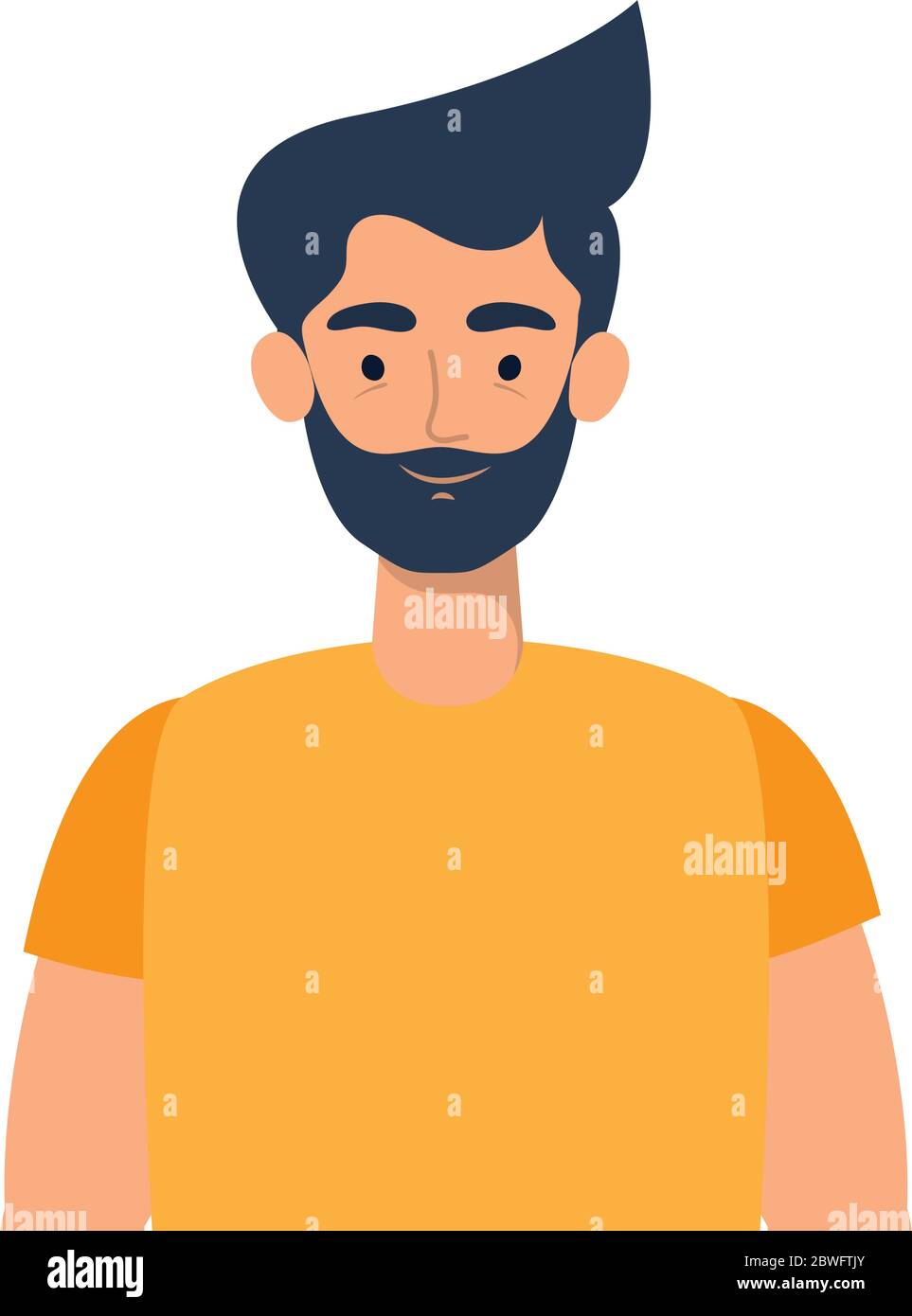Isolated avatar man with beard vector design Stock Vector Image & Art ...