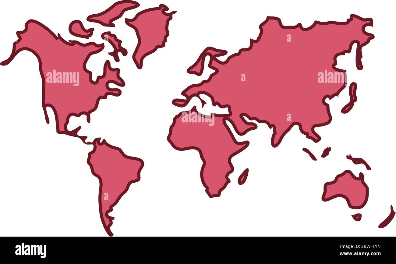 Isolated world map vector design Stock Vector Image & Art - Alamy