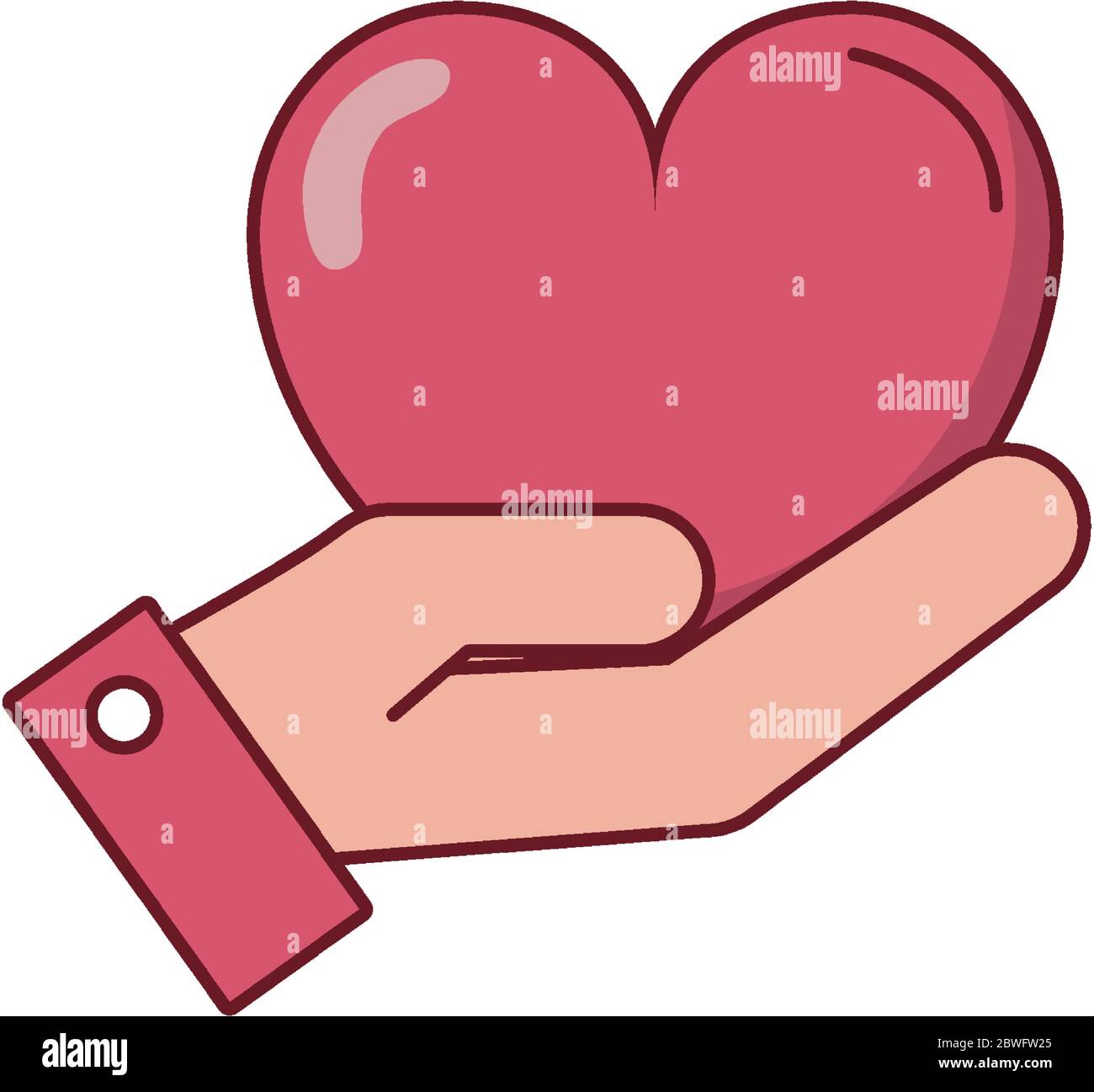 Love heart over hand vector design Stock Vector Image & Art - Alamy