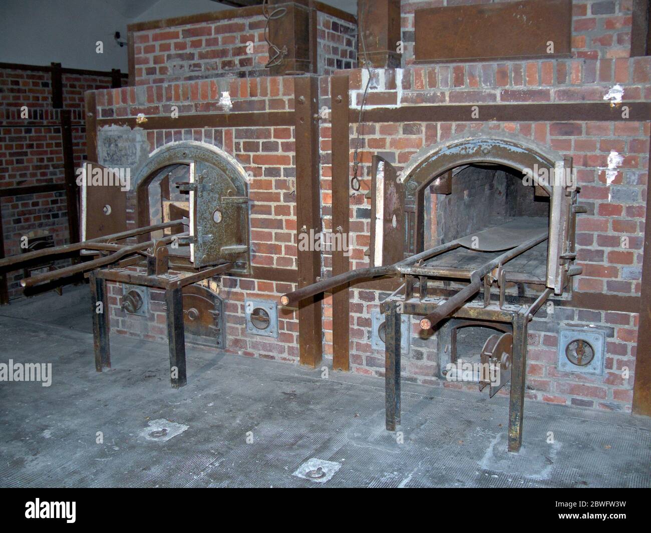 The Crematorium at Dachau Concentration Camp. Opened in 1933 it was the ...