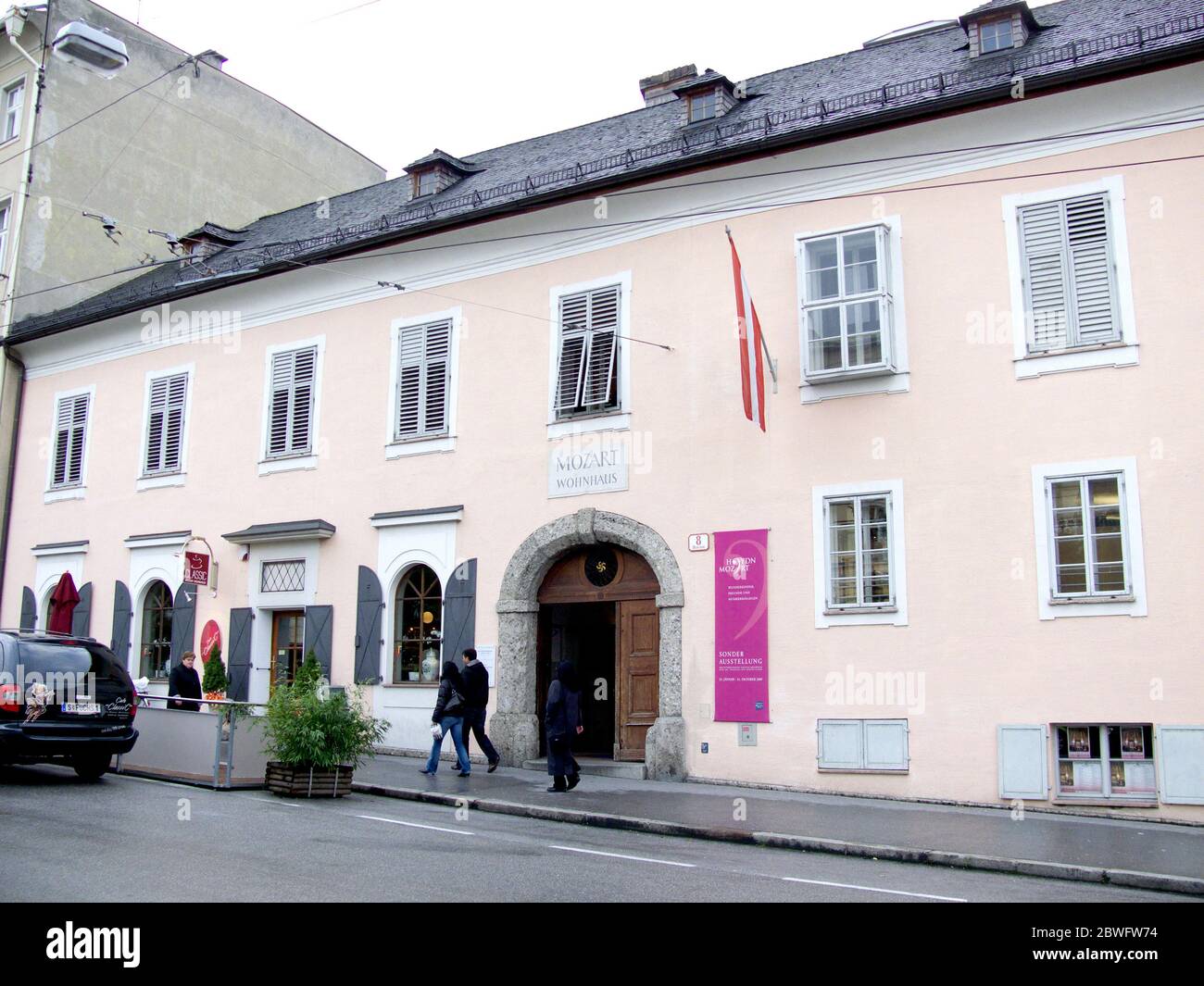 Home of Wolfgang Amadeus Mozart, Salzburg, Austria. The Altstadt (Old ...