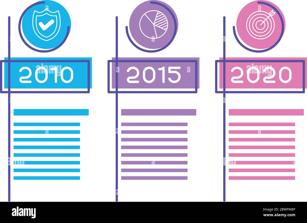 business infographic with years icons Stock Vector Image & Art - Alamy