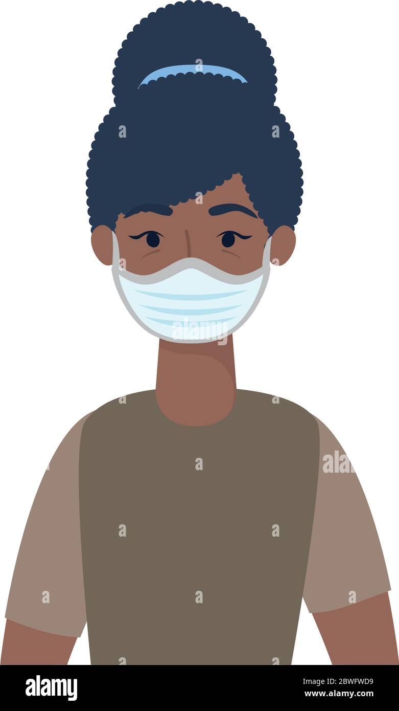 Woman avatar with medical mask vector design Stock Vector Image & Art ...