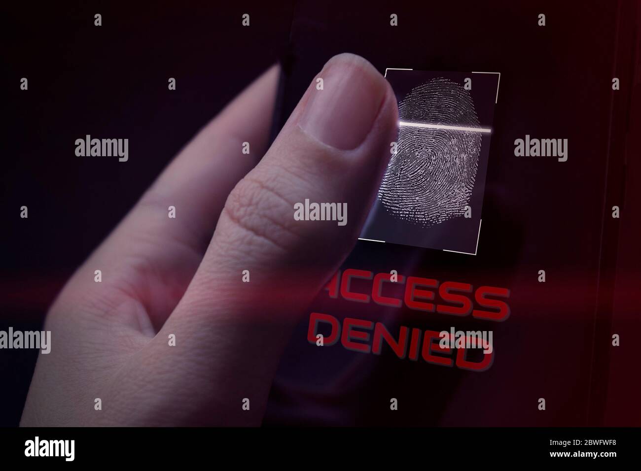 Digital identity scanner. Data protection privacy concept. GDPR. EU ...