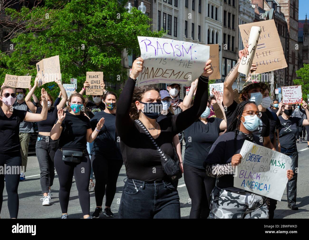 May 31, 2020. Boston, MA. Hundreds of protesters marched through the ...