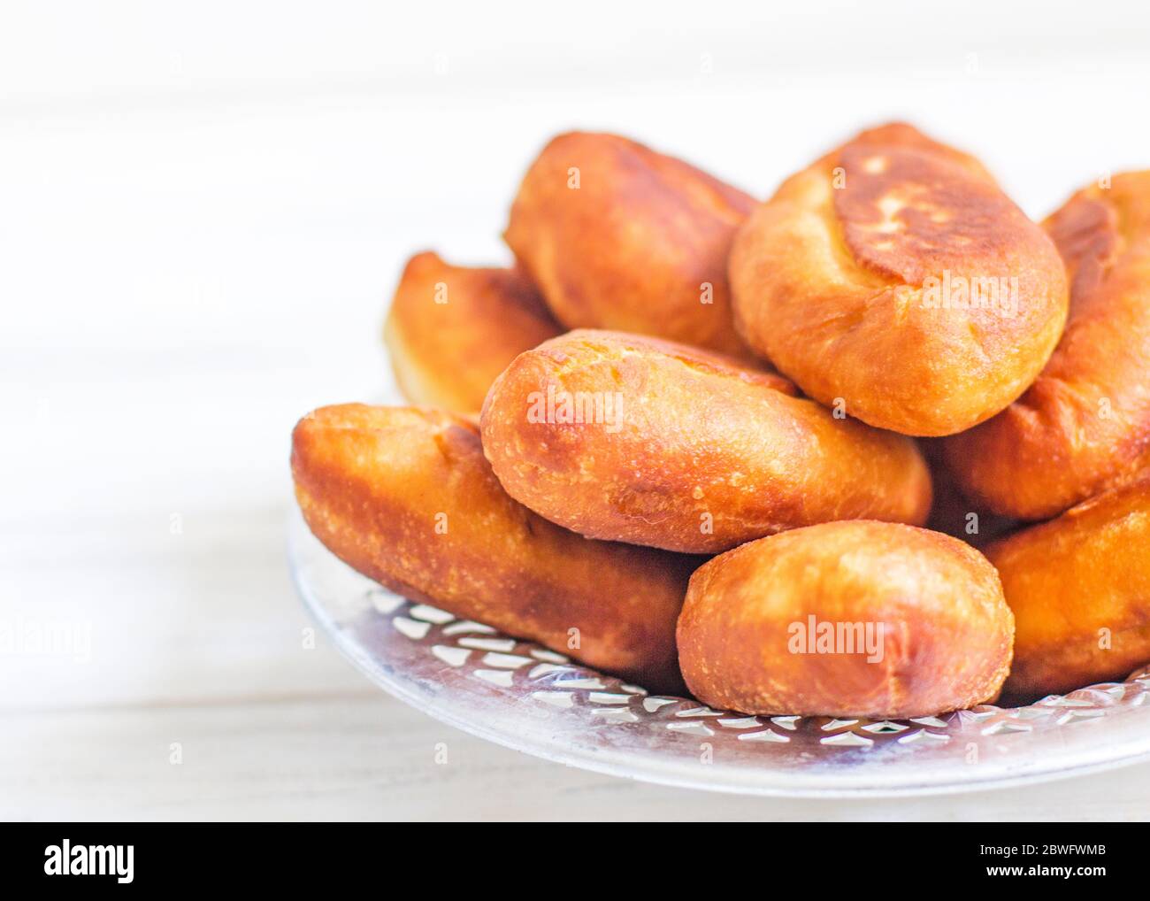 Piroshki - russian baked puff pastry with cabbage fillings. Traditional ...