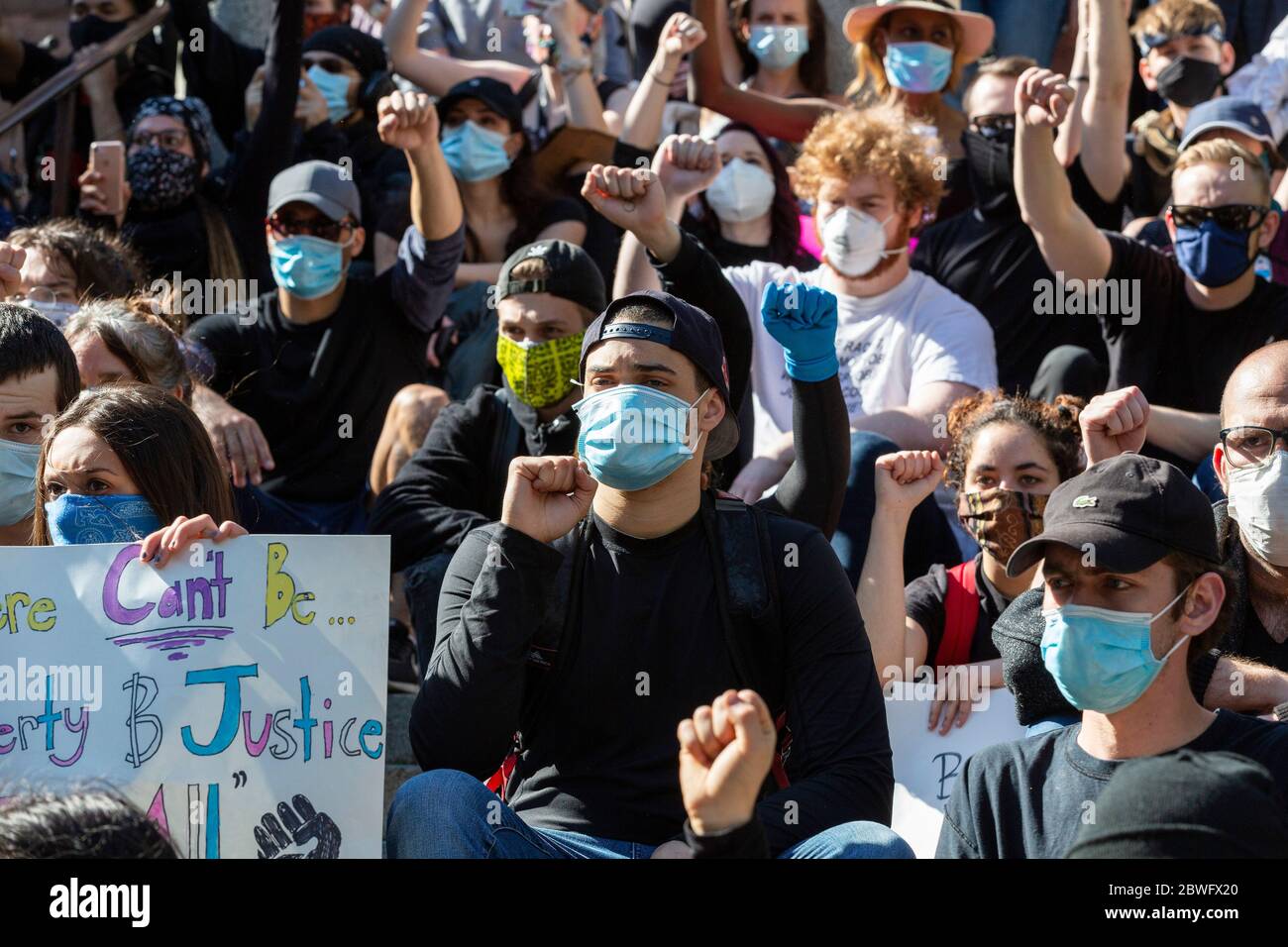 May 31, 2020. Boston, MA. Hundreds of protesters marched through the ...