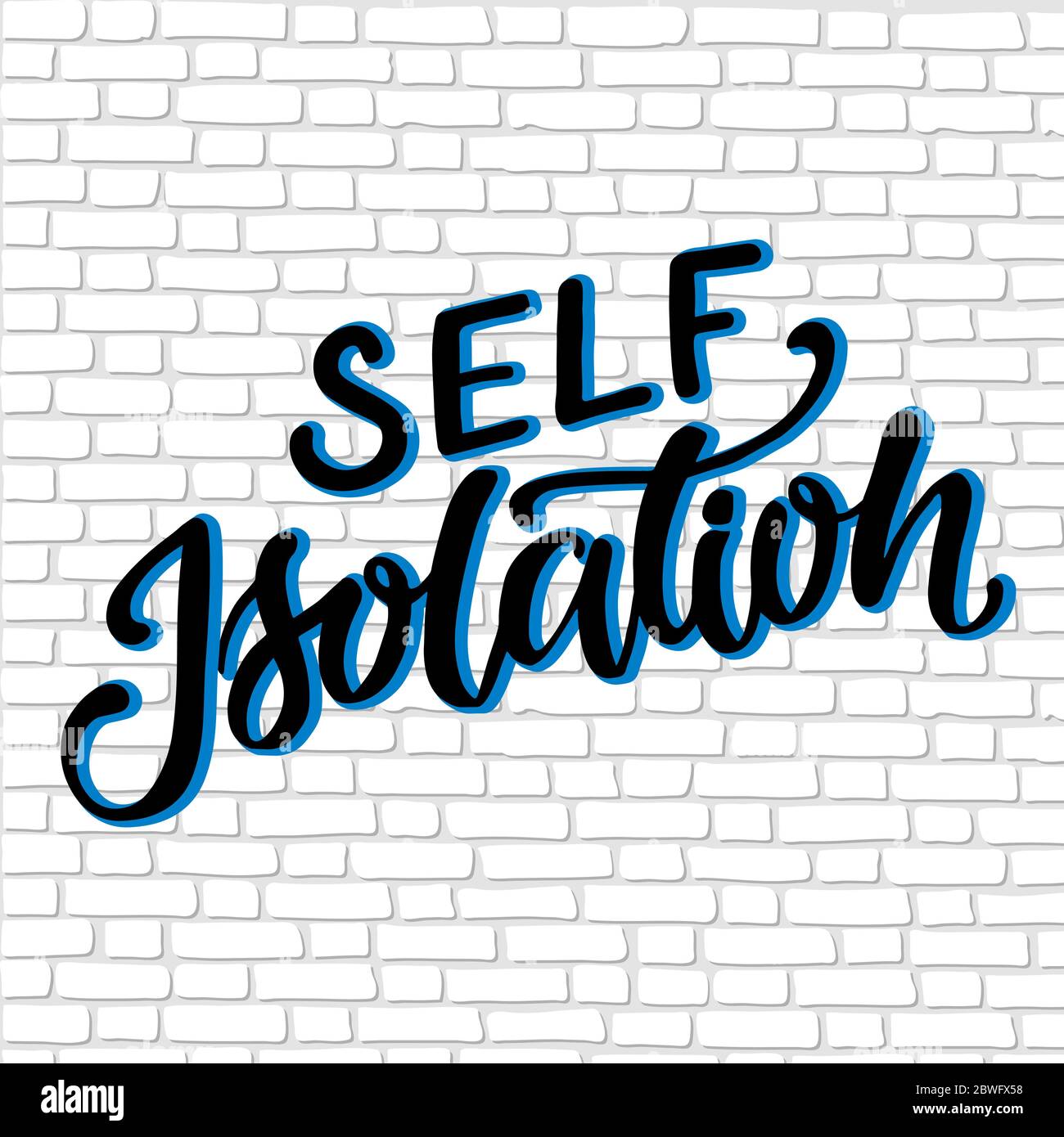 Lettering Self Isolation Stock Vector Image & Art - Alamy