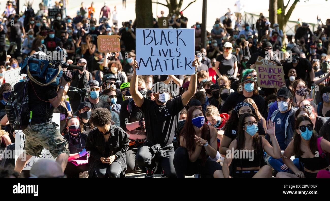 May 31, 2020. Boston, MA. Hundreds of protesters marched through the ...