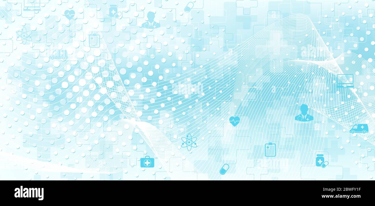 Abstract medical and science healthcare blue banner design template ...