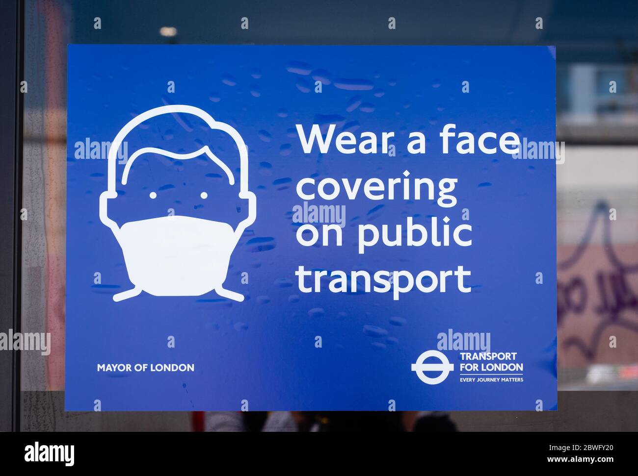 New stickers on buses remind commuters to socially distance during the ...