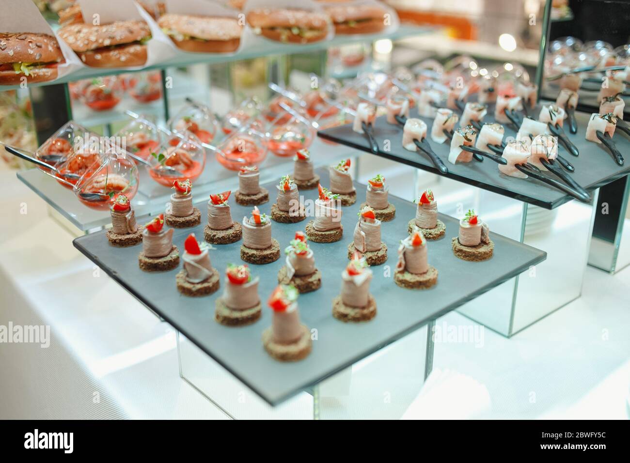 Table different food snacks hi-res stock photography and images - Alamy