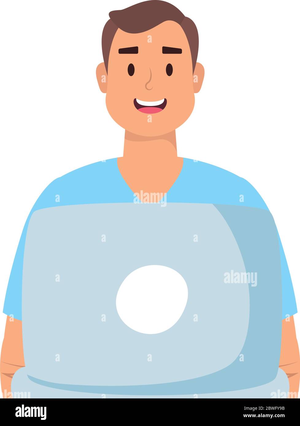 Avatar man with laptop vector design Stock Vector Image & Art - Alamy
