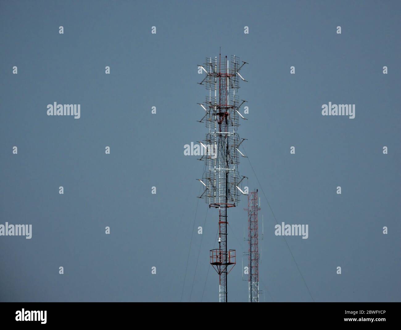 Large radio transmission towers Stock Photo - Alamy