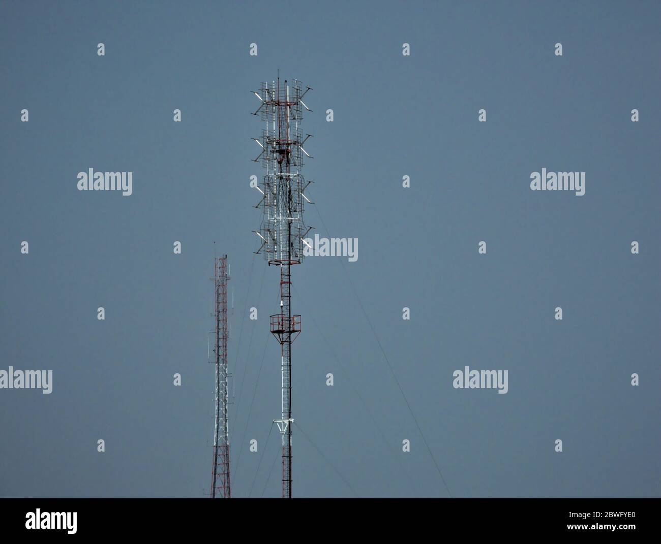 Large radio transmission towers Stock Photo - Alamy