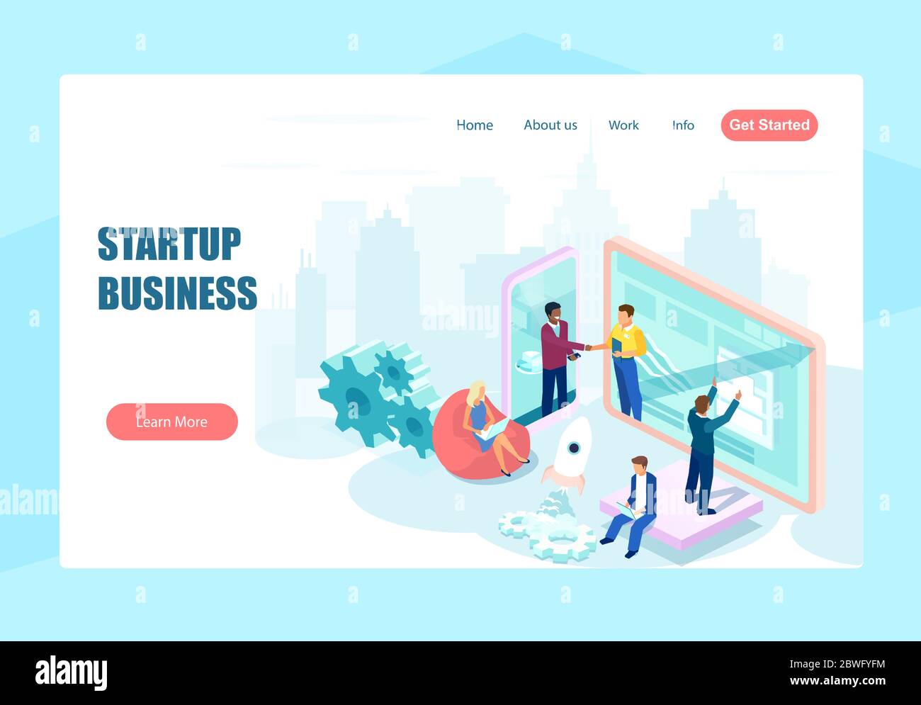 Financial startup design Stock Vector Images - Alamy