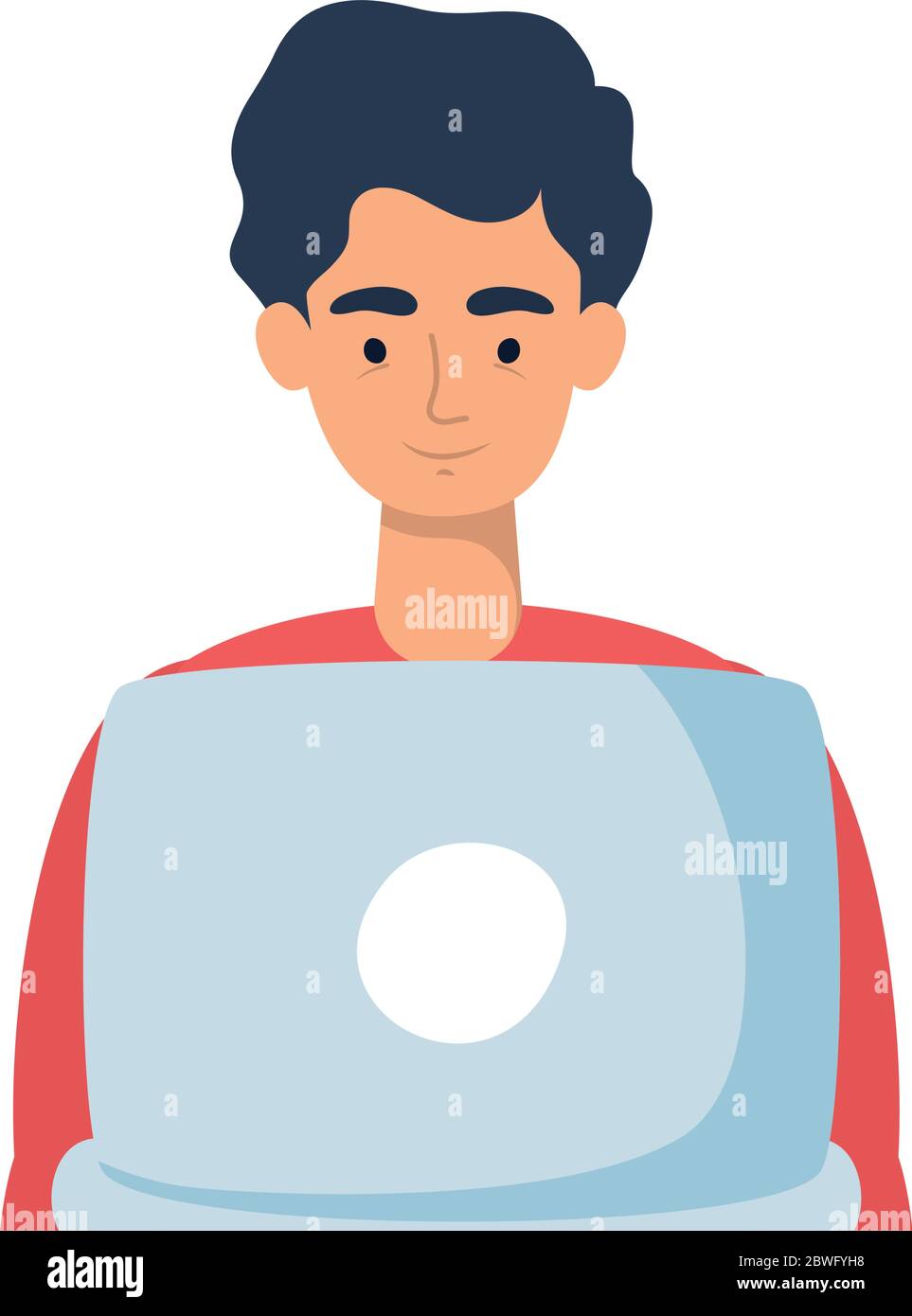 Avatar man with laptop vector design Stock Vector Image & Art - Alamy