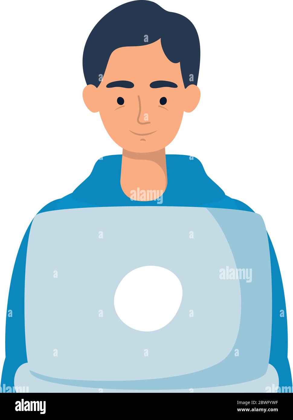 Avatar man with laptop vector design Stock Vector Image & Art - Alamy