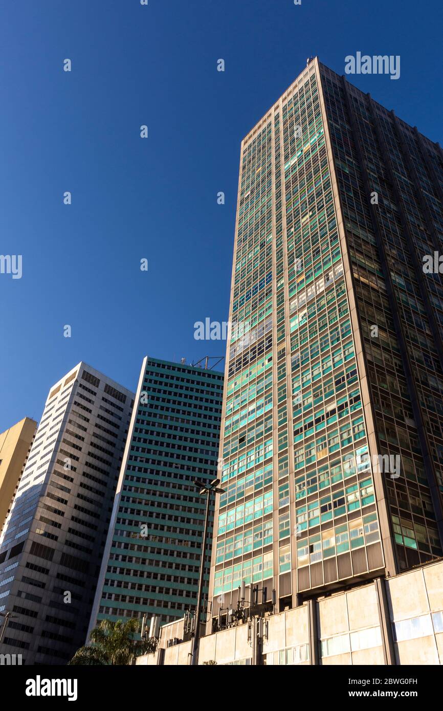 Beautiful view to big buildings in central downtown area in Rio de ...