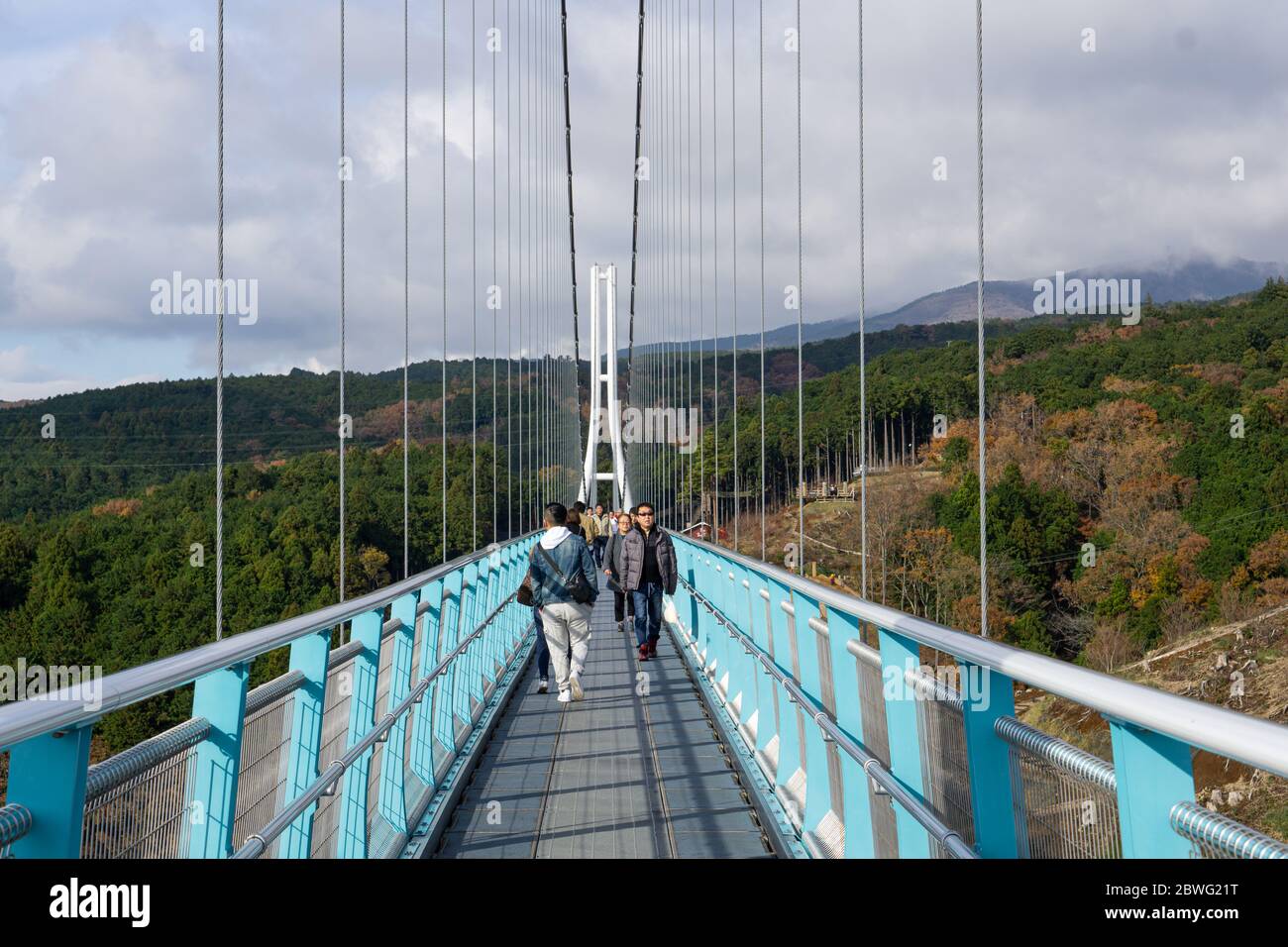 The Mishima Skywalk is a picturesque scenery spot where you can see Mt ...