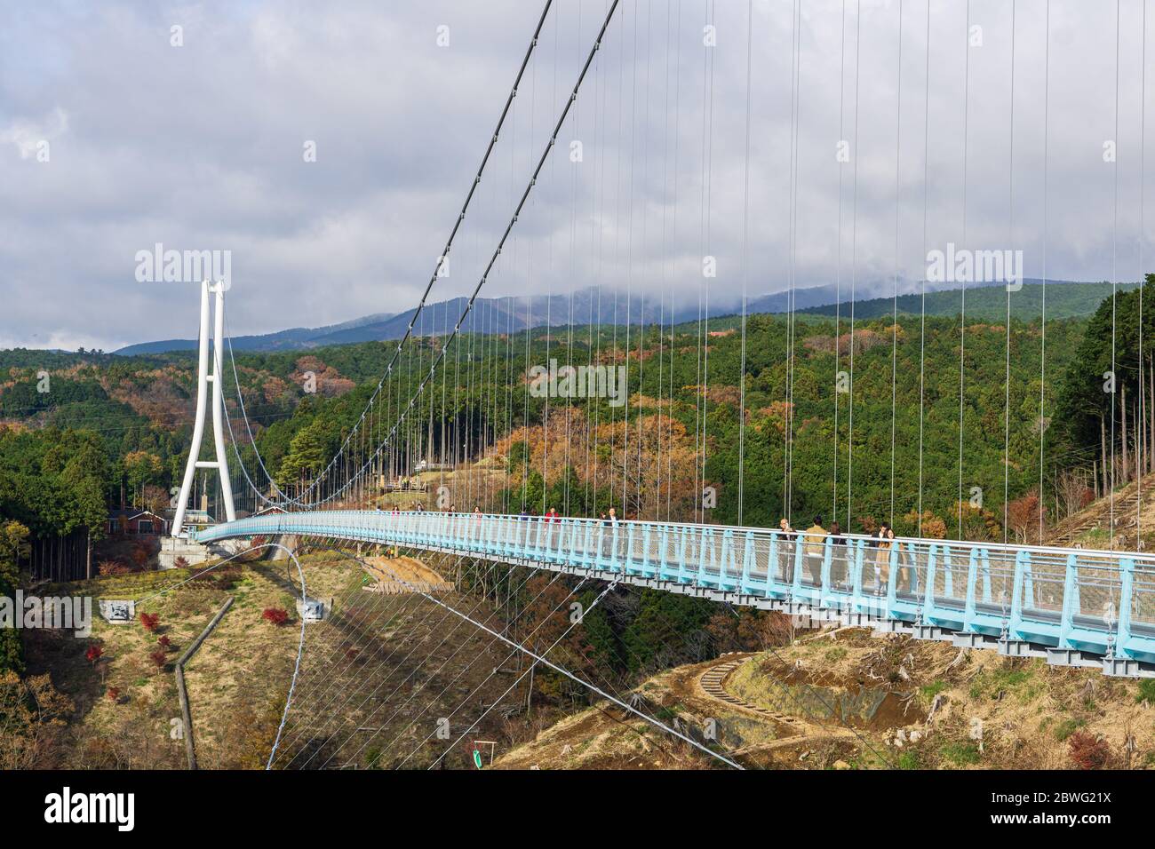 The Mishima Skywalk is a picturesque scenery spot where you can see Mt ...