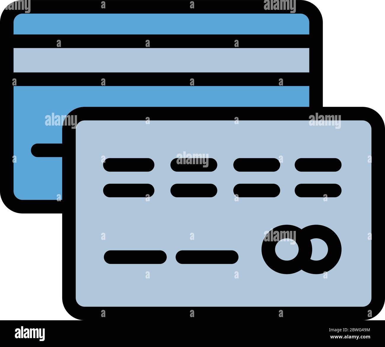 Credit cards icon. Outline credit cards vector icon for web design ...