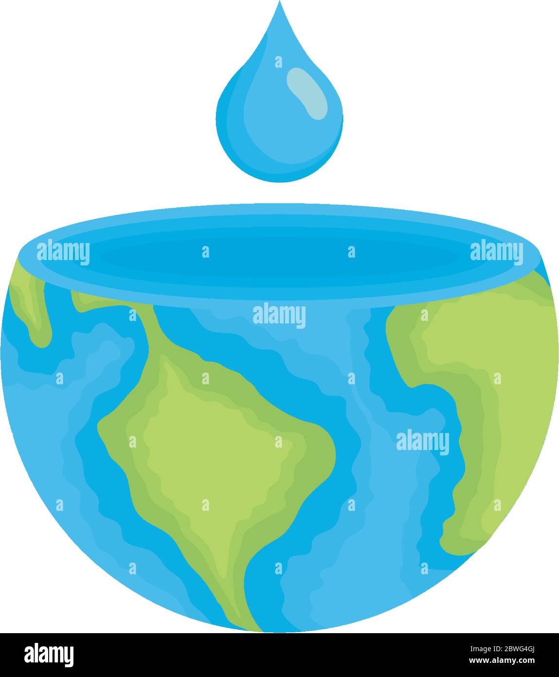 half earth planet with water drop Stock Vector Image & Art - Alamy